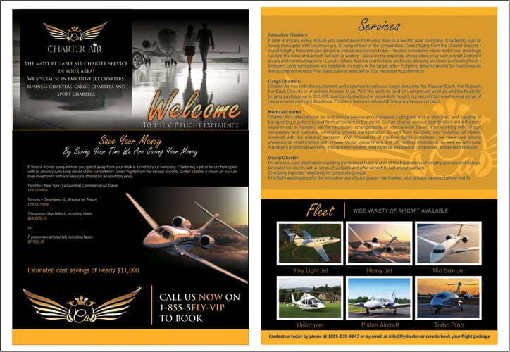Flyer for Charter Air Logo Design - 48hourslogo