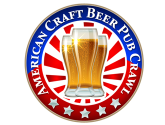 American Craft Beer Pub Crawl Logo Design - 48hourslogo