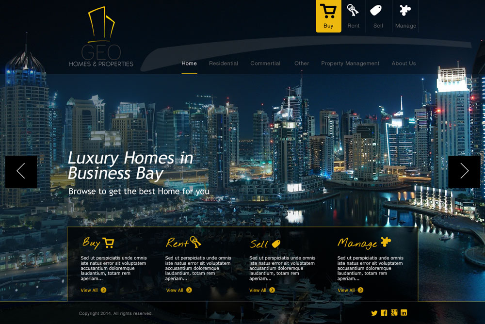 GEO HOMES PROPERTIES Logo Design - 48hourslogo