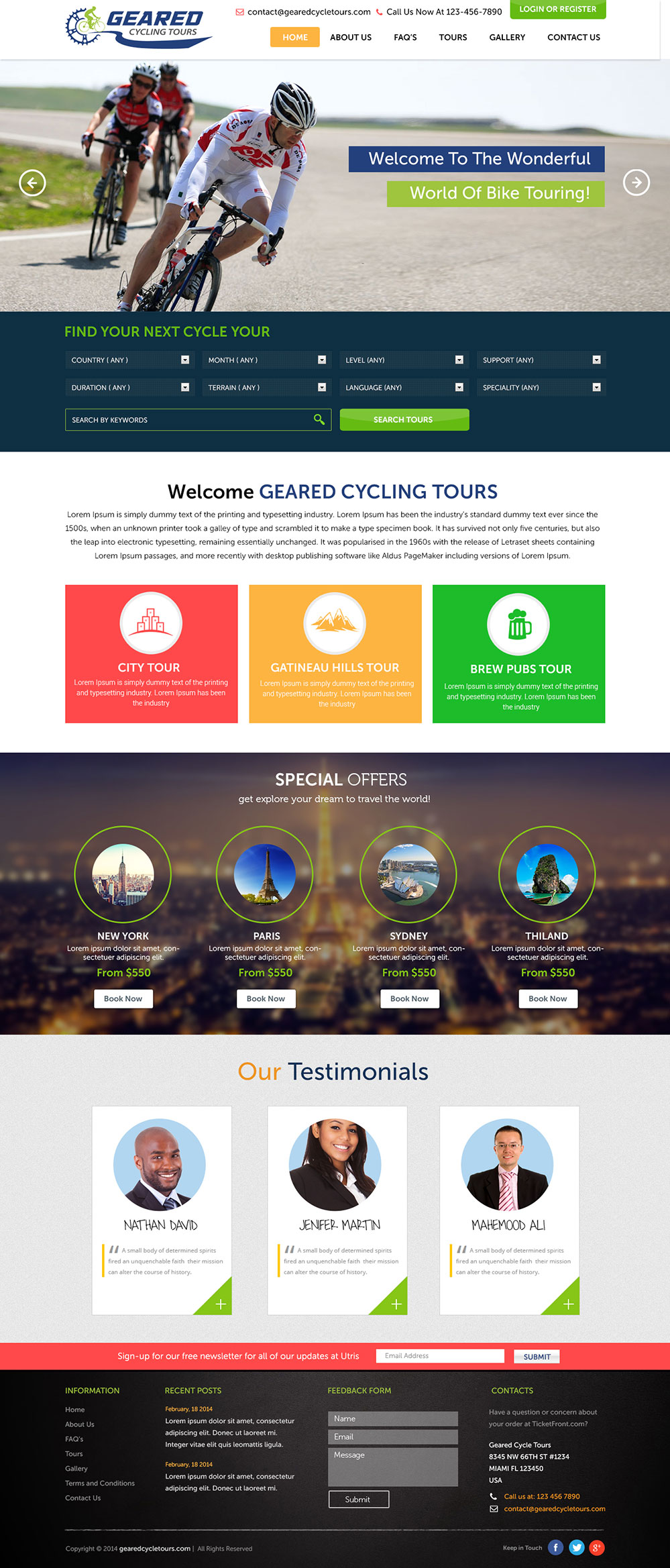Website for Cycling Tours Company Logo Design - 48hourslogo