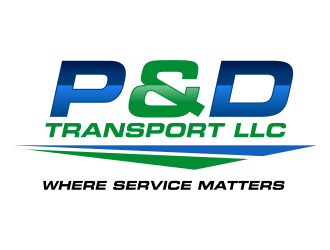 P&D TRANSPORT LLC Logo Design - 48hourslogo