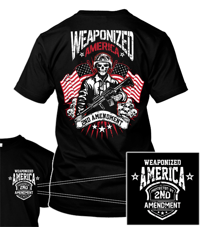 Weaponized America - 2nd Ammendment - Patriot Logo Design - 48hourslogo