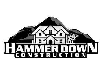 Hammer Down Construction logo design - 48HoursLogo.com
