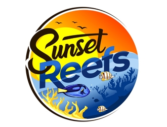 Sunset Reefs Logo Design - 48hourslogo