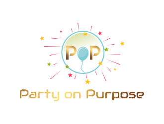 Party on Purpose (P.O.P) Logo Design - 48hourslogo