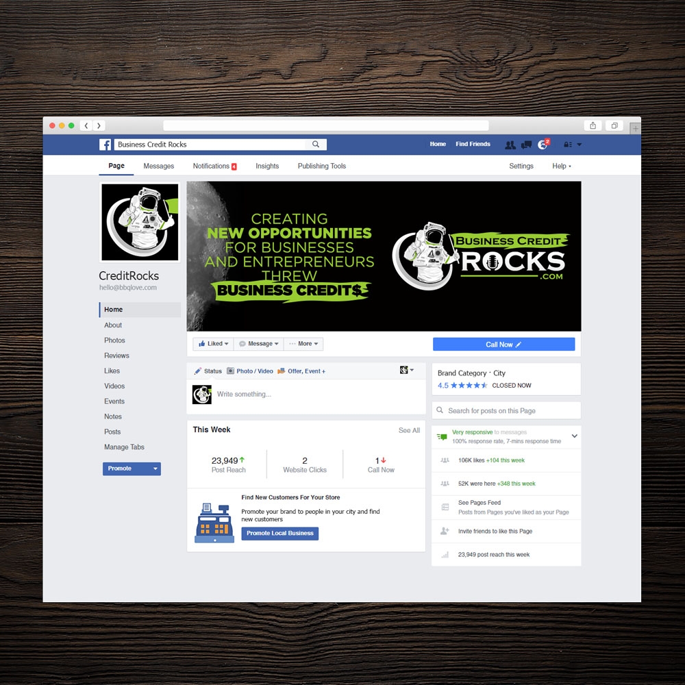 Business Credit Rocks Digital Design - 48hourslogo