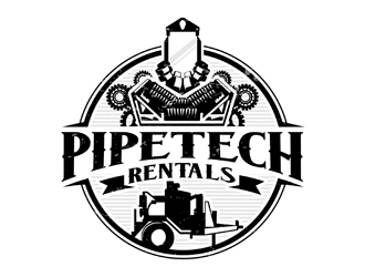 Pipetech Rentals Logo Design - 48hourslogo