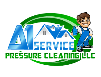 A1 Service Pressure Cleaning LLC Logo Design - 48hourslogo