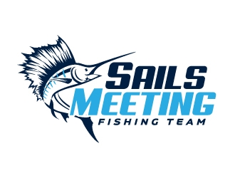 Sails Meeting Fishing Team Logo Design - 48hourslogo