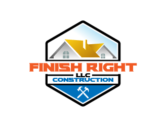 Finish right LLC Construction Logo Design - 48hourslogo