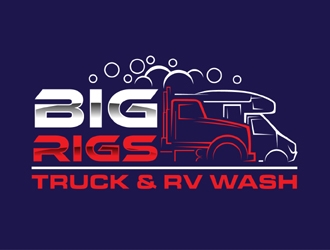 BIG RIGS Truck & RV Wash Logo Design - 48hourslogo