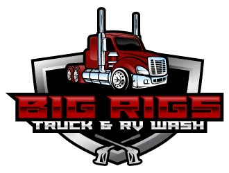 BIG RIGS Truck & RV Wash Logo Design - 48hourslogo