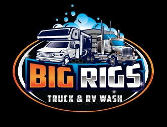 BIG RIGS Truck & RV Wash Logo Design - 48hourslogo