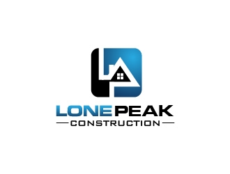 Lone Peak Construction Logo Design - 48hourslogo