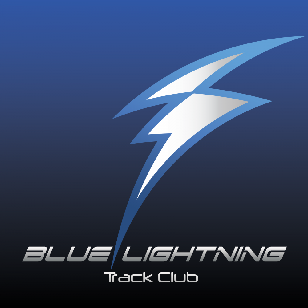 Blue Lightning Track Club Logo Design - 48hourslogo