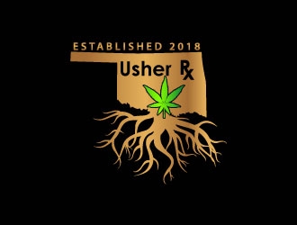 Usher Rx Logo Design - 48hourslogo