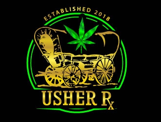 Usher Rx Logo Design - 48hourslogo