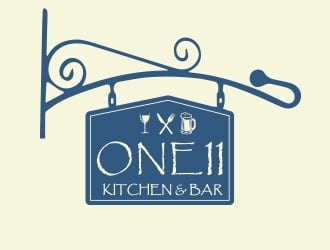 One 11 Kitchen & Bar Logo Design - 48hourslogo