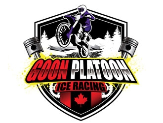 Goon Platoon Ice Racing Logo Design - 48hourslogo