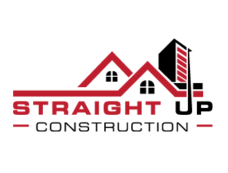Straight Up Construction Logo Design - 48hourslogo