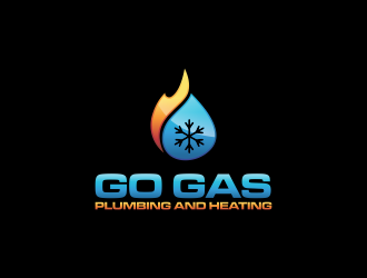 Go Gas plumbing and heating Logo Design - 48hourslogo