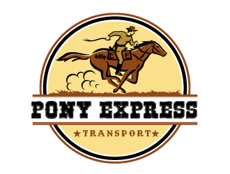 Pony Express Transport logo design - 48HoursLogo.com