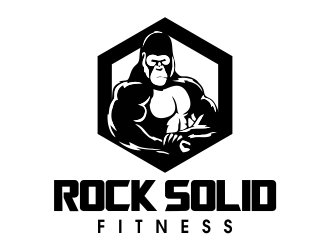 Rock Solid Fitness Logo Design - 48hourslogo