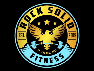Rock Solid Fitness Logo Design - 48hourslogo