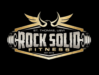 Rock Solid Fitness Logo Design - 48hourslogo