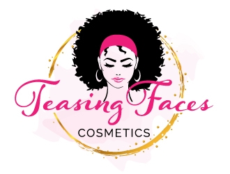 Teasing Faces Cosmetics Logo Design - 48hourslogo