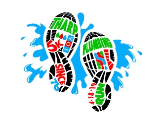 Tharp 5K Run Shirt Logo Design - 48hourslogo