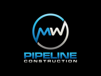 M.W. Pipeline Construction Logo Design - 48hourslogo