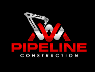 M.W. Pipeline Construction Logo Design - 48hourslogo