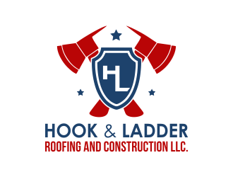 Hook & Ladder Roofing and Construction LLC. Logo Design - 48hourslogo