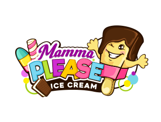 Mamma Please Ice Cream Logo Design - 48hourslogo