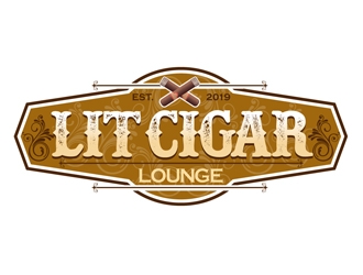 Lit Cigar Lounge Logo Design - 48hourslogo