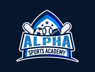 Alpha Sports Academy Logo Design - 48hourslogo