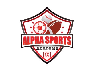 Alpha Sports Academy Logo Design - 48hourslogo