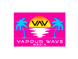 Vapour Wave Media Logo Design - 48hourslogo