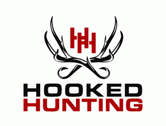 HookedHunting Logo Design - 48hourslogo