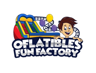 OFLATIBLES FUN FACTORY Logo Design - 48hourslogo