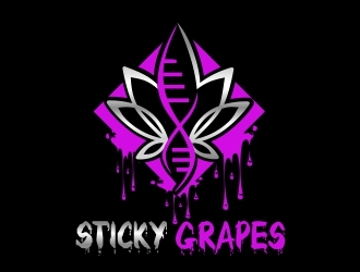 Sticky Grapes Logo Design - 48hourslogo