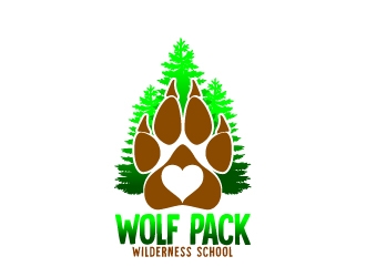 Wolf Pack Wilderness School Logo Design - 48hourslogo