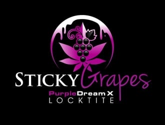 Sticky Grapes Logo Design - 48hourslogo