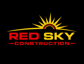 Red Sky Construction Logo Design - 48hourslogo