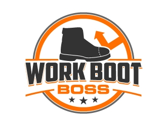 Work Boot Boss Logo Design - 48hourslogo