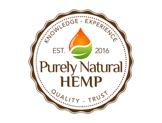 Purely Natural Hemp or CBD Logo Design - 48hourslogo