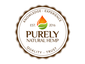 Purely Natural Hemp or CBD Logo Design - 48hourslogo