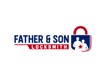 Father & Son Locksmith Logo Design - 48hourslogo