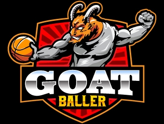 G.O.A.T. Baller Logo Design - 48hourslogo